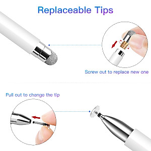 StylusHome Replacement Fiber Tips 8 Pcs for StylusHome Disc Universal Stylus Pens Only