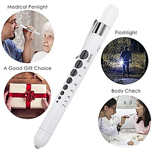 Essential Nurse Penlight - LED Flashlight for Medical Professionals - Must-Have Tool for Nurses, Students, and Doctors (Silvery)