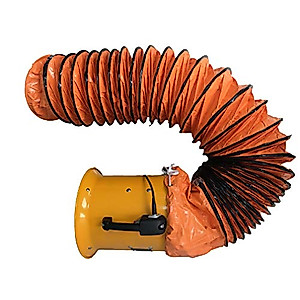 iLiving Utility High Velocity Blower, Fume Extractor, Portable Exhaust and Ventilator Fan (Duct Hose 12"), 15.5 ft