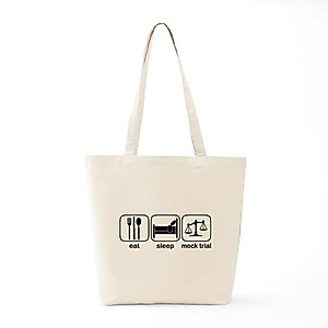 CafePress Eat Sleep Mock Trial Tote-Bag Natural Canvas Tote-Bag,Shopping-Bag