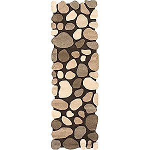 nuLOOM Pebbles Hand Tufted Wool Runner Rug, 2' 6" x 10', Natural