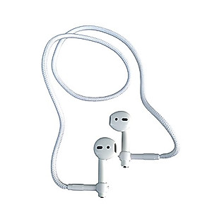 EARBUDi Cord - Soft 22 Inches Leash or Necklace That Holds Around Your Neck, Compatible with Many Wireless Buds, White