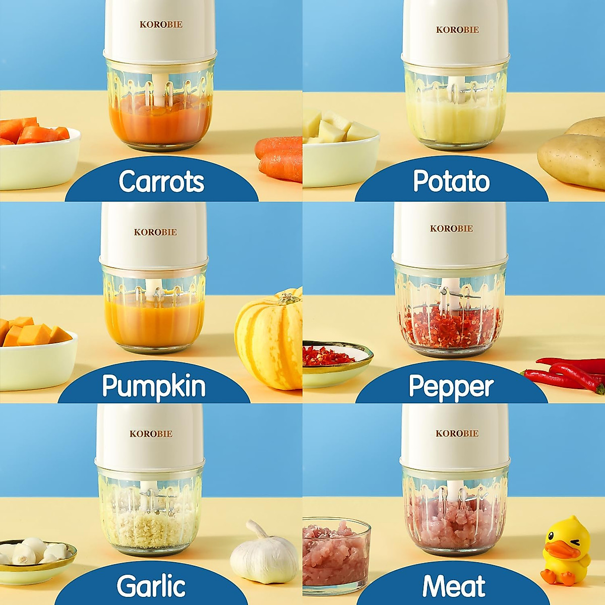 Baby Food Maker - Baby Food Blender Baby Food Processor for Baby Food, Fruit, Vegatable, Meat, Baby Food Puree Maker Make Fresh and Nutritious Meals for Your Little One (White)