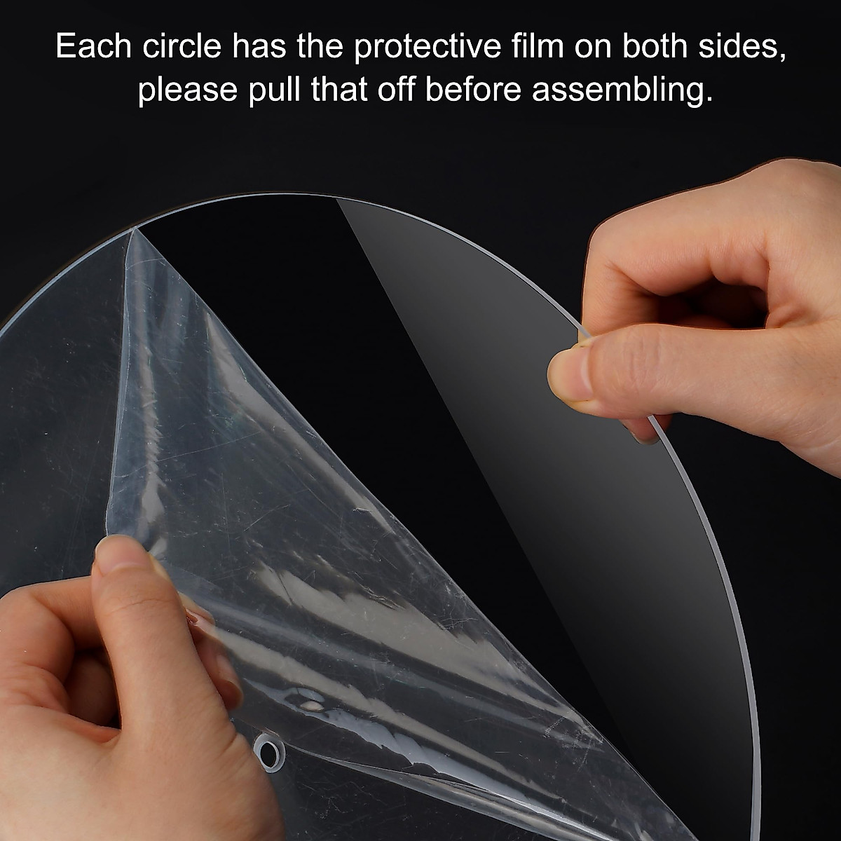 Acrylic Cake Stand, 3PCS Round Cake Stands for Dessert Table, Clear Cupcake Holder for Birthday Party, Pastry Candy Pizza Display Riser for Wedding Event