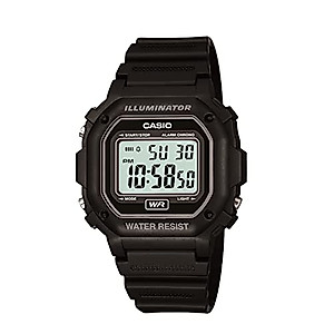 Casio Men's F108WH Illuminator Collection Black Resin Strap Digital Watch
