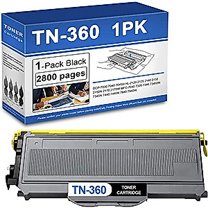 TcxLink (1 Pack) TN-360 TN360 High-Yield Toner Cartridge Replacement for Brother TN360 DCP-7045N HL-2170W MFC-7040 MFC-7345DN HL-2150N Printer Toner.