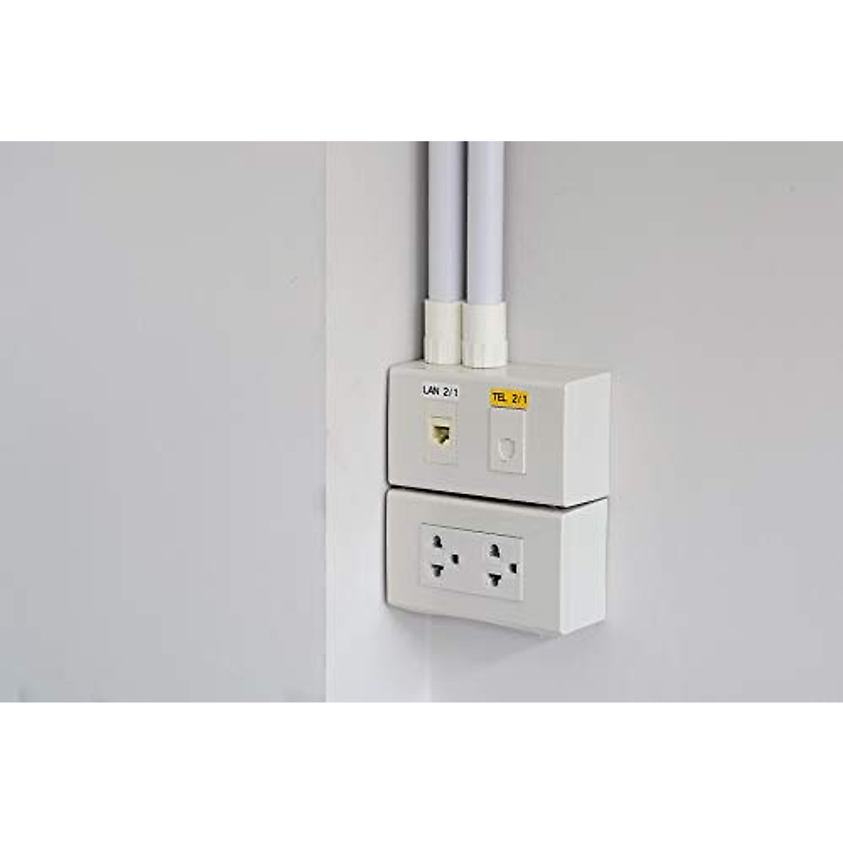 Brother TZe-S221 Labelling Tape Cassette, Black on White, 9mm (W) x 8M (L), Strong Adhesive, Brother Genuine Supplies