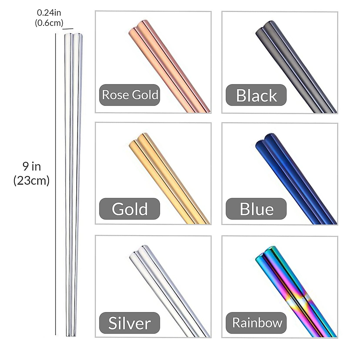 Personalized Chopsticks, Engraved Chopsticks with Name Text Date, Custom Reusable Stainless Steel Chopsticks for Housewarming Weddings Anniversaries Parties