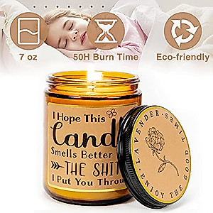 STORALIT Lavender Scented Candles Jars-I Hope This Smells Better, Funny Gifts for Women, Men, Best Friend Birthday Candle for Female, Sister, Mom,Unique Christmas Friendship Gift