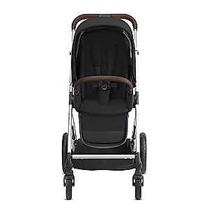 Cybex Talos S Lux Stroller, AllTerrain Wheels, FrontFacing or ParentFacing Seat Positions, OneHand Fold, Multiposition Recline, Deep Black
