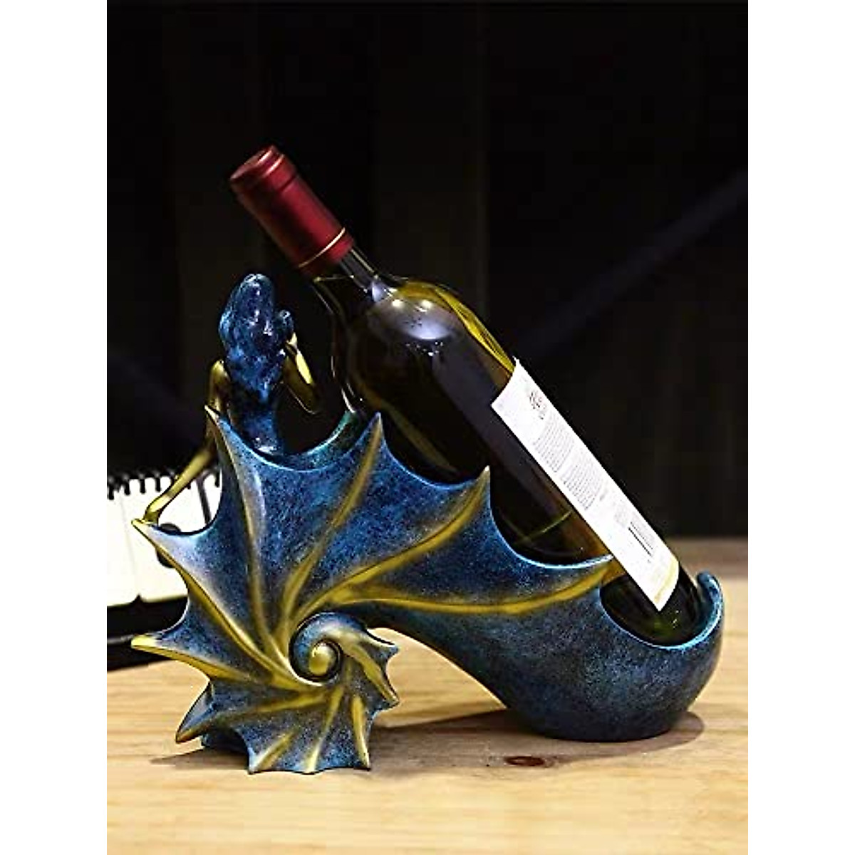 CicodonaGift Wine Bottle Holder -Belle Sea Decor Perfect for Home Kitchen Decor & Kitchen Storage Rack