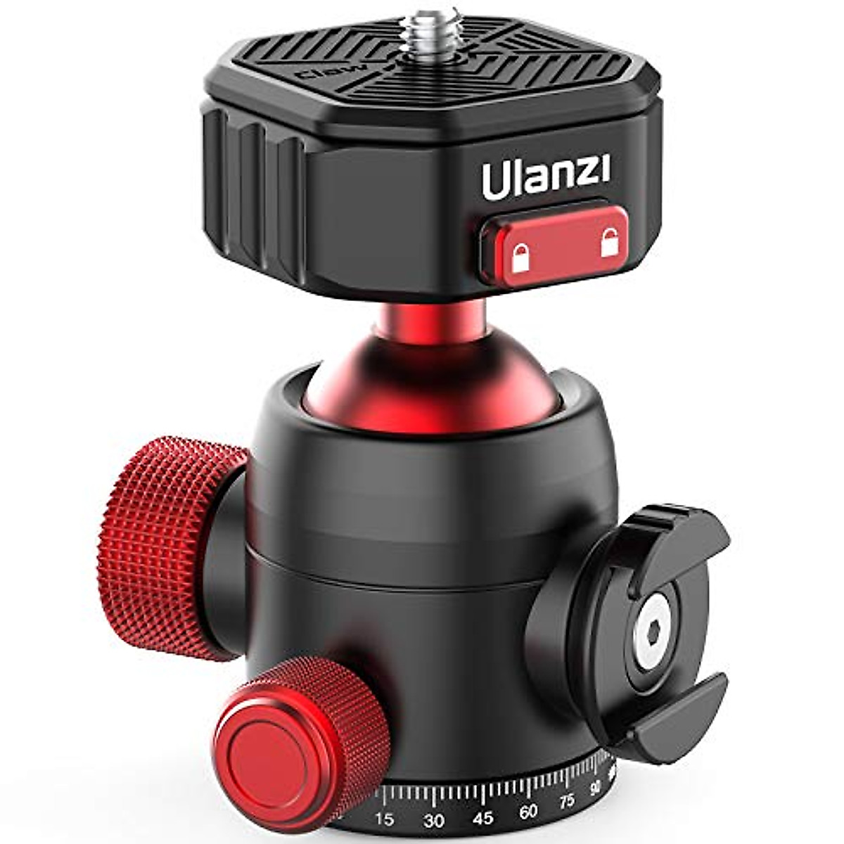 ULANZI Ball Head with Claw Super Quick Release Design, Professional Metal 360° Rotating Panoramic Ball Head with Cold Shoe, Up 44.1lbs Load, for Tripod,Monopod,Slider,DSLR Camera (U-100)