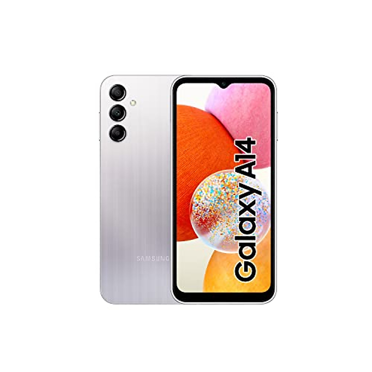 SAMSUNG Galaxy A14 (SM-A145P/DS) Dual SIM,64GB + 4GB, Factory Unlocked GSM, International Version (Fast Car Charger Bundle) - No Warranty - (Silver)