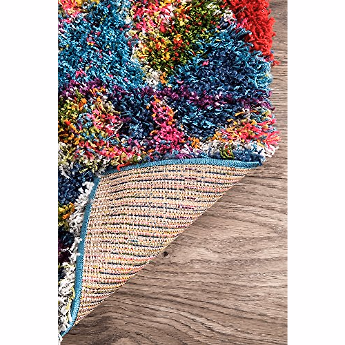 nuLOOM Leisha Moroccan Shag Area Rug, 5' 3" x 7' 6", Multi
