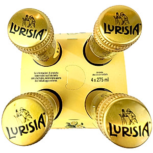 Lurisia Chinotto Italian Soda 4 x 9.3 Fl Oz (275ml) - Cola - Carbonated Sparkling Juice from Chinotto - Citrus Soft Drink - Non-Alcoholic Bitter Aperitif - Myrtle Leaf Orange Tree - Chinotto di Liguria - Sparkling Fruit Beverage from Italy