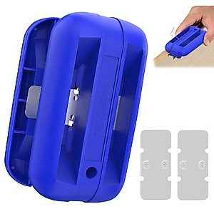 Edge Banding Trimmer,Veneer Trimmer with Tungsten Carbide Blades for Edge Trimmer Woodworking 1 Pack, Blue