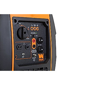 WEN 56200i 2000-Watt Gas Powered Portable Inverter Generator, CARB Compliant,Black & Orange