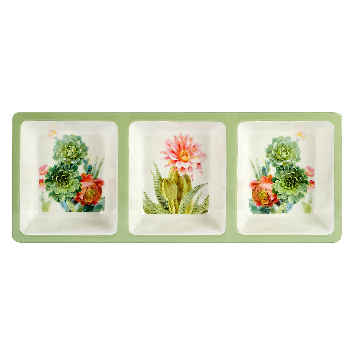 Certified International Desert Beauty 3 Piece Melamine Hostess/Serving Set, Multicolor, Large