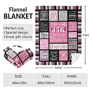 Mcurore Dance Gifts, Dance Recital Gifts for Girls, Dancer Gifts for Girls Teens, Ballet Gifts for Her, Dance Gifts for Teacher, Ballerina Gifts, Gifts for Dancers, Dance Stuff Dancing Blanket 60"x50"