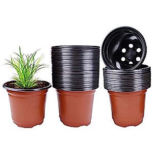 Plastic Nursery Flower Plant Pot 80 Pack Seedling Starter Pots for Little Garden Pots to Repot Succulents and Small Plants
