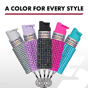 SABRE Jeweled Pepper Spray, Maximum Strength, Fashionable Monochromatic Design, Quick and Easy Access Snap-Clip for Secure Attachment, Protect Against Multiple Threats with up to 10 second spray time