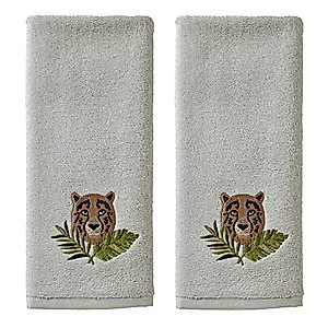 SKL Home Vern Yip Jungle Cats Hand Towel Set, Gray