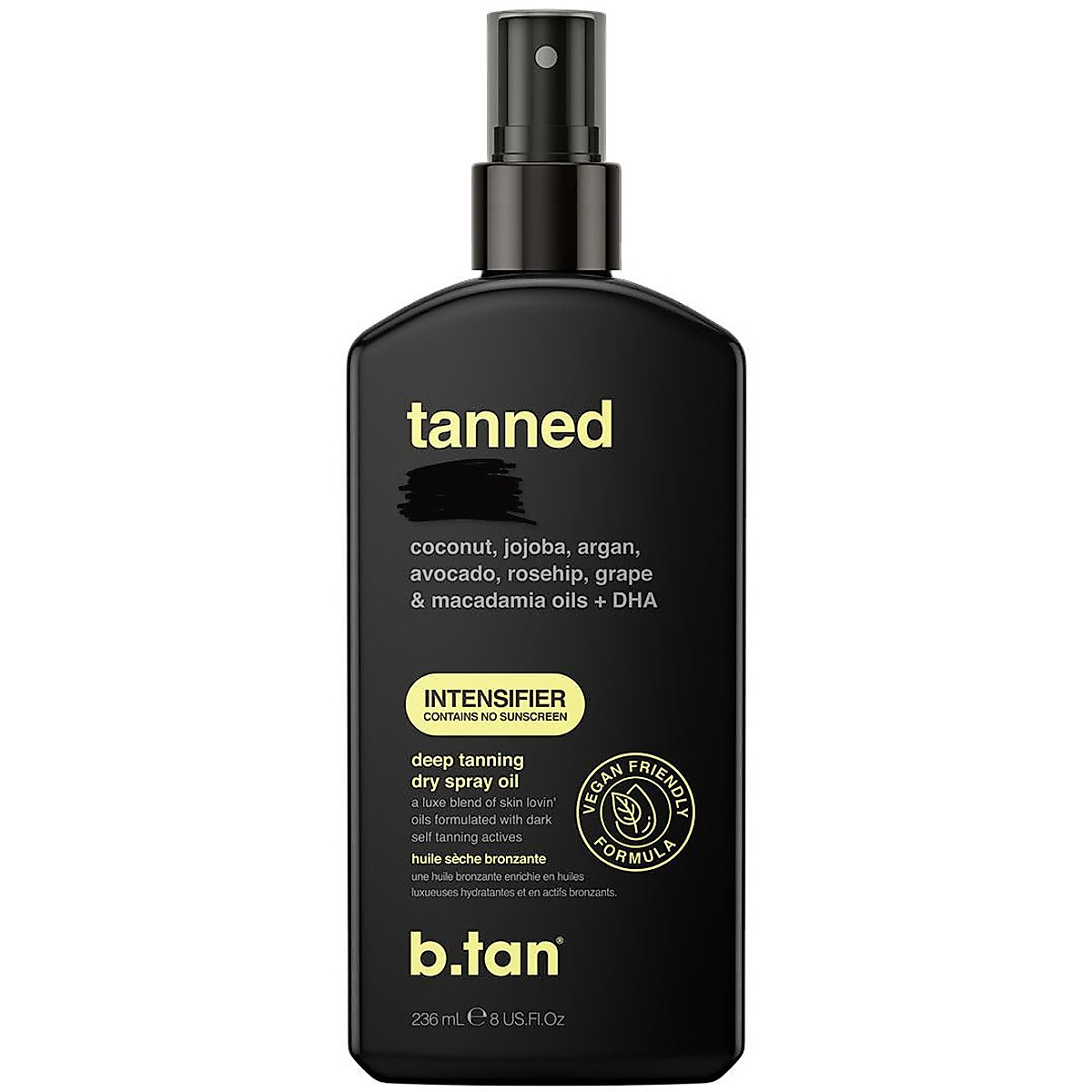 b.tan Tanning Oil | Get Tanned Intensifier Dry Spray - Fast, Dark Outdoor Sun Tanner From Tan Accelerating Actives, Packed with Moisturizing Oils, No SPF, Austrailian Brand, 8 Fl Oz