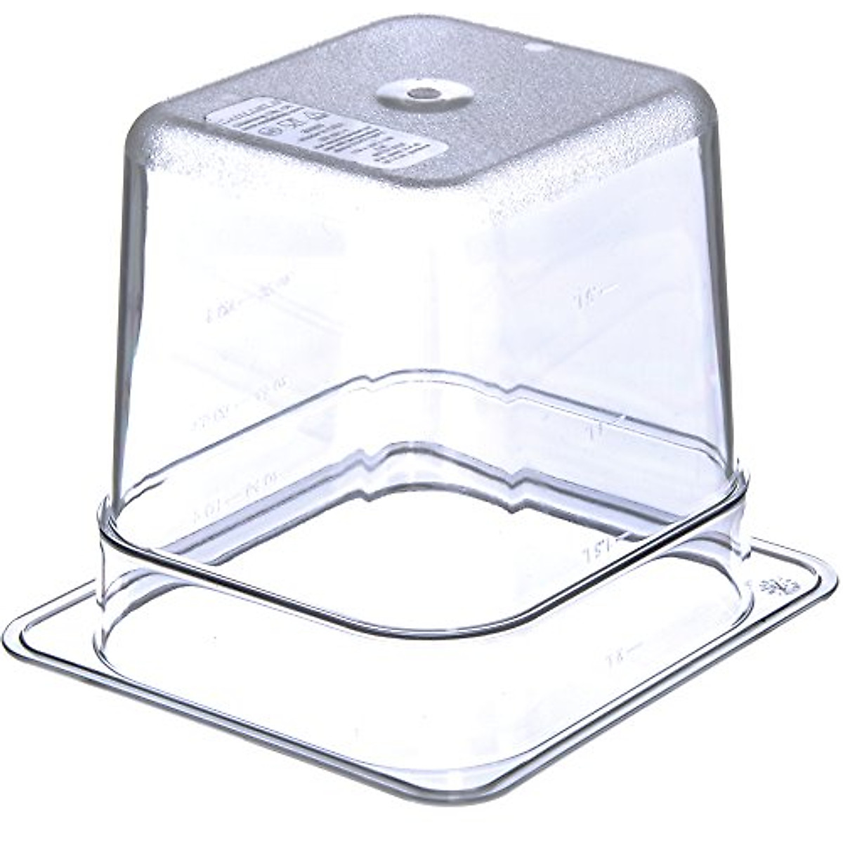 Carlisle FoodService Products Plastic Food Pan 1/6 Size 6 Inches Deep Clear