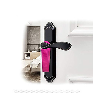 SPDTECH 2 Pack Door Stops Pink with Hanger Multi Surface Anti Slippery Door Stop with Heavy Duty Design Flexible and Wedge Non Scratching Door Holder Suitable for Clearance Height Less Than 1 inch