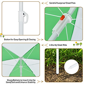 Costzon Kids Picnic Table, 3 in 1 Sand & Water Table w/Height Adjustable Umbrella, Removable Tabletop, Children Outdoor Toy Playset w/2 Play Boxes, Wooden Convertible Activity Play Table