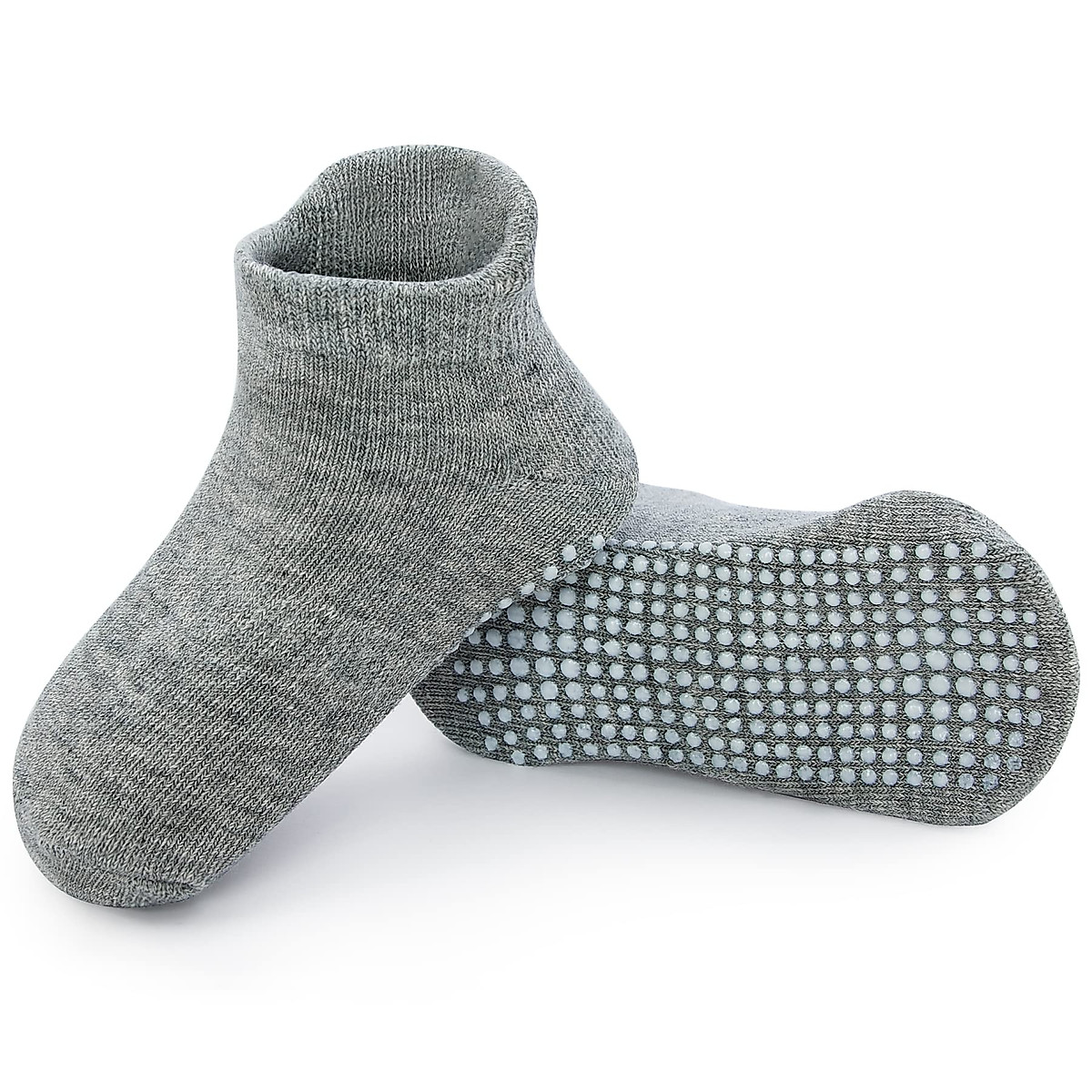 Kepairtia 12 Pair Toddler Socks with Grips Non-skid Baby Boys Girls Kids Cotton Socks