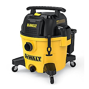 DEWALT 9 Gallon STEALTHSONIC Ultra Quiet Poly Wet/Dry Vacuum, DXV09P-QTA Newest Noise Reduction Vac, Heavy Duty Shop Vacuum for Jobsite/Workshop, Reduce Motor Noise, Yellow