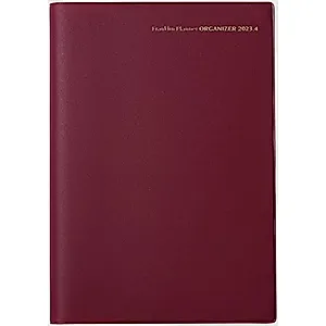 Franklin Planner Organizer, One Page Per Day, PVC, Burgundy, April 2023, A5 85471