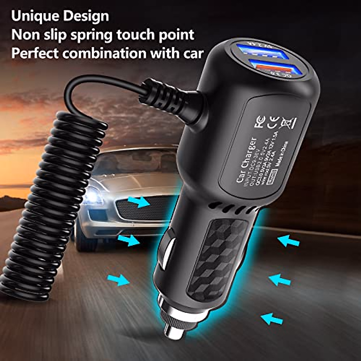 Dash cam Charger,2023 Upgraded Mini USB Car Charger with Dual USB Port Compatible with, Rexing, Byakov, AKASO, Crosstour, Trekpow, Pruveeo, OldShark, Garmin and Most Other Dash Cam