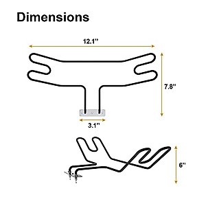 Grill Heating Element for Pit Boss PBV2A1 PBV3A1 PBV3D1 PBV2D1 Digital Electric Vertical Smoker,Heating Element Replacement Parts for Pit Boss 2 and 3 Series Smoker(120v,1650w)