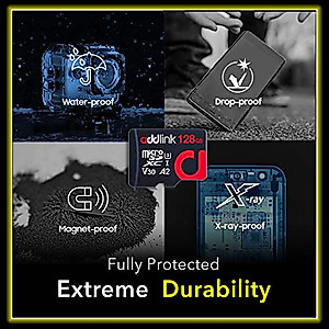 addlink MicroSDXC 128GB 2-Pack + Adapter UHS-1 U4 V30, Compatible for Android Smartphones, Camera, Dash Cam Tablets, Go Pro, DJI Drone & Fire Tablet (ad128GBMSXU3AX2)