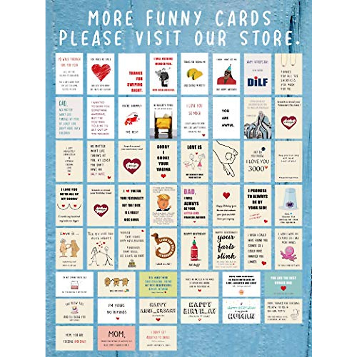 Funny Anniversary Card, Double Side Cute Naughty Birthday Card for Boyfriend Husband Fiance Him