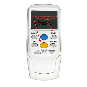 Hampton Bay CHQ7096T Remote Control with YELLOW light button