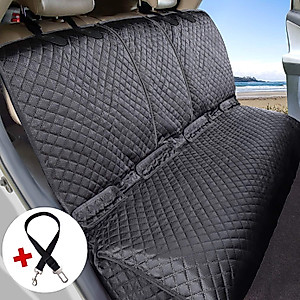Vailge Bench Dog Seat Cover for Back Seat, 100% Waterproof Heavy-Duty & Nonslip Back Seat Cover for Dogs,Washable & Compatible Pet Car Seat Cover for Cars, Trucks & SUVs