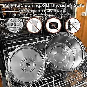 Ofat Home Stainless Steel Cat Water Fountain 3.2L/108oz Automatic Pet Water Fountain with Water Level Window, Quiet Pump Dishwasher Safe