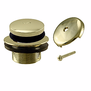 Westbrass Tip-Toe Sch. 40 PVC Bath Waste with One-Hole Elbow, Polished Brass, D49321-01