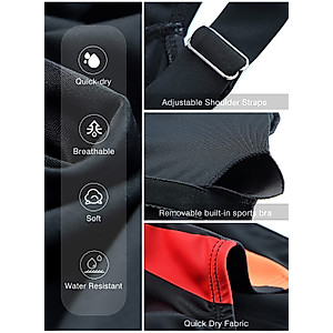 Aleumdr Womens One Piece Swimsuit Color Block Print Athletic Swimwear Bathing Suits Sport Swimsuits Black 2 Small