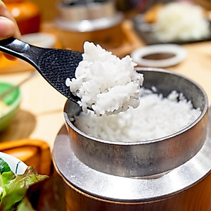 uxcell Silicone Rice Paddle, Silicone Rice Spoon Non Stick Rice Spatula Heat Resistant Rice Cooker Spoon, Blue