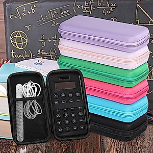 PerKoop 6 Pcs Hard Graphing Calculator Case Compatible with Ti 84 Plus Ce, 84 Plus, 83 Plus Ce Calculators Storage Holder Bag Scientific Calculators Box for USB Cables Pens Pencil Ruler Calculator