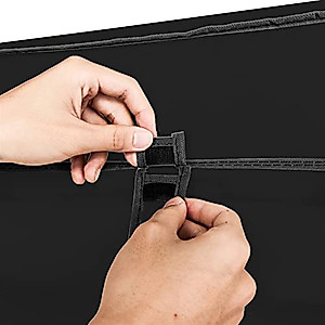 GOODSILO 69 inch Tall Portable Wardrobe Closet Clothes Organizer Clothing Storage with 2 Side Hanging Rod and 12 Storage Shelves and Non-Woven Fabric Cover for Bedroom, Home, Apartment, Dorm Black