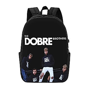 Dobre Brothers 17 Inch Laptop Backpack with USB Port Travel College School Backpack Bookbag Unisex