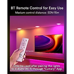 Lumary Smart WiFi Recessed Lights 5/6 Inch Can Lights, Smart LED Flush Mount Ceiling Lights, Dimmable RGBWW Surface Mount Disk Lights Work with Alexa/Google Assistant-ETL Listed
