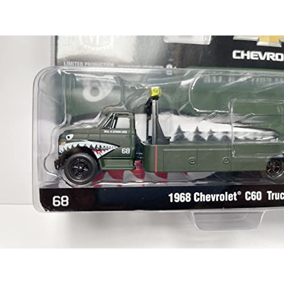 1:64 Scale Diecast Model Car Compatible with 1968 Chevy C60 Truck Flatbed MAJ.G Action Line 39100-HS01 by M2 Machines, Green