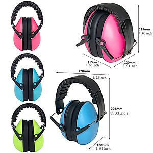 YIYIWANG Kids Ear Defender Noise Cancelling Headphones Reduction Earmuffs Adjustable Headband Hearing Protection (Pink)