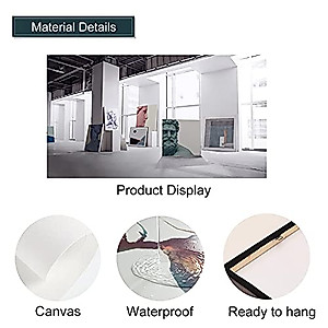 PINKNORDIC Santorini Landscape Beach Canvas Wall Art Mediterranean Blue Churches Seascape Nordic Style Canvas Painting Prints for Home Living Bathroom Wall Decor 12x12inchX3pcs